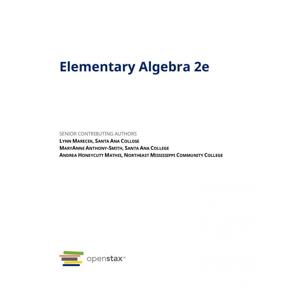 Elementary Algebra 2e
