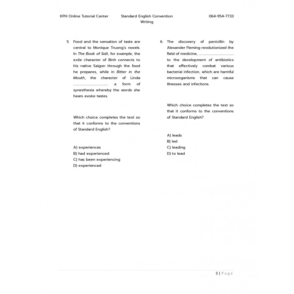 Digital SAT Writing -- 100 practices