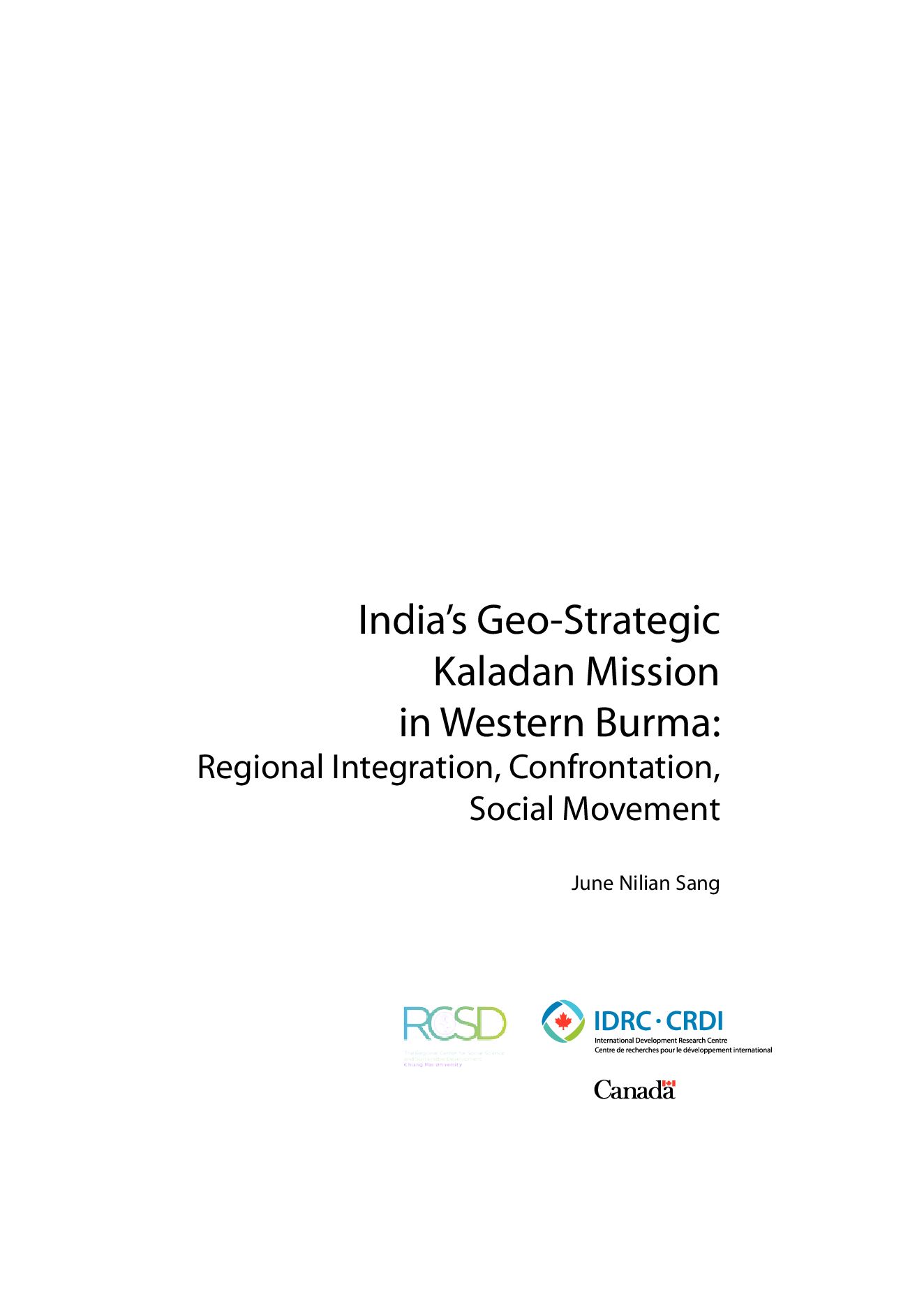 UMD 18 India's Geo-strategic Kaladan Mission in Western Burma