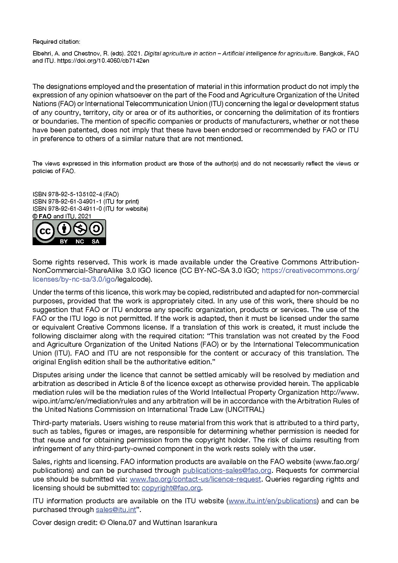 DIGITAL AGRICULTURE IN ACTION ARTIFICIAL INTELLIGENCE FOR AGRICULTURE